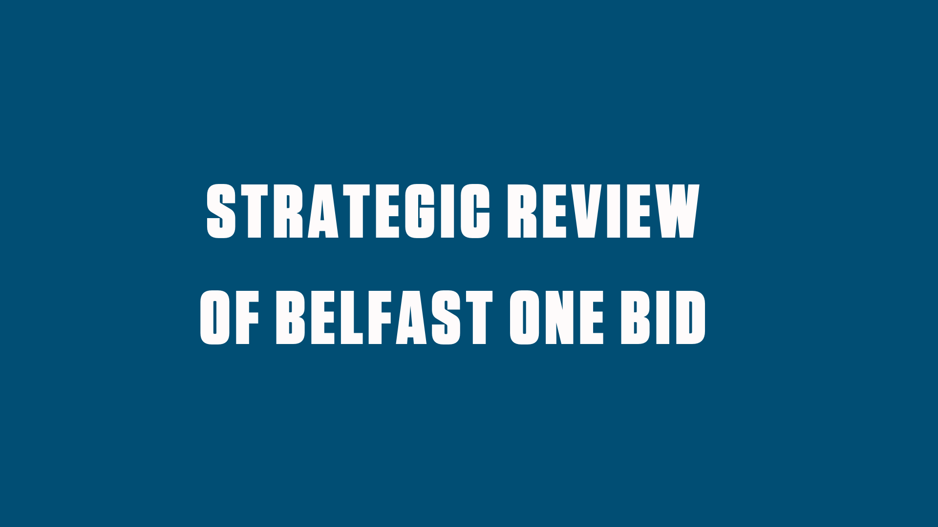 Management Consultant Baker Tilly to conduct a Strategic Review ...